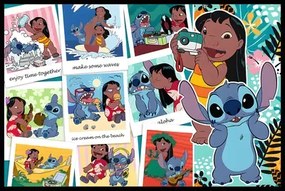 TREFL Puzzle Lilo  Stitch: Šťastný život / 2x200 dílků / 41 x 27,5 cm