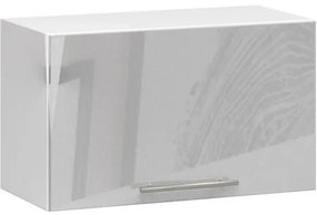 Kuchyňská skříňka OLIVIA W60OK - bílá/šedý lesk