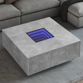 Konferenční stolek s Infinity LED betonově šedý 100x100x40 cm 3284045