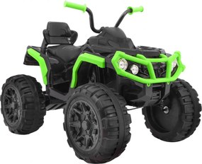 Ramiz Dětská čtyřkolka ATV na baterie černo-zelená + EVA kola + MP3 rádio + LED + pomalý start