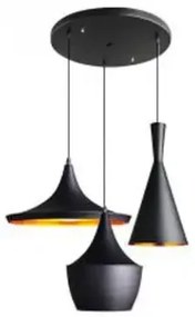 Designový lustr Mix černé/zlaté