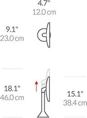 Simplehuman Kosmetické zrcátko  Sensor Touch / DUAL LED osvětlení/ 5x/
