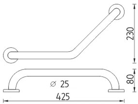 Nimco Madlo lomené 425x25 mm - BM 7035L-18