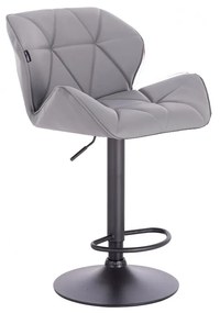Barová židle MILANO - šedá na černé podstavě