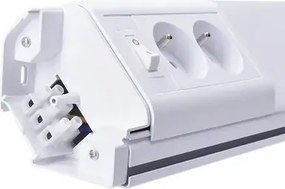 Solight WO213 LED kuchyňské svítidlo / 2x zásuvka / vypínač / 10W / 41