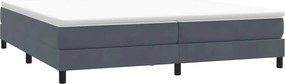 Postel Box Spring bez matrace tmavě šedá 200x220 cm samet 3315892