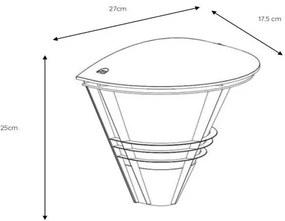 Lucide 11812/01/31 - Venkovní nástěnné svítidlo LIVIA 1xE27/60W/230V IP44