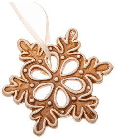 Keramická vánoční ozdoba ø 6 cm Gingerbread Flake – Dakls