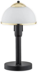LOREO Moderní stolní lampička VALOM ZL, 1xE27, 60W, černá, zlatá O2928 L1 CZA + ZL