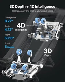 Masážní křeslo Dual-Core 4D+3D pro celé tělo VEVOR