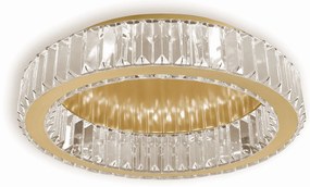 Toolight Stropní LED osvětlení Crystal Modern A4 APP1722-C 50cm kartáčovaná zlatá