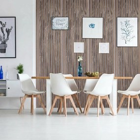 Dřevěný akustický panel, 2400 x 600 mm, B2BP005, balení 5 ks, dub mořený
