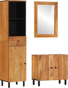 vidaXL 3dílná koupelnová sestava masivní akáciové dřevo [3206298] Barva: Přírodní