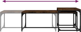 vidaXL Konferenční stolky 2 ks kompozitní dřevo [823339] Barva: hnědý dub