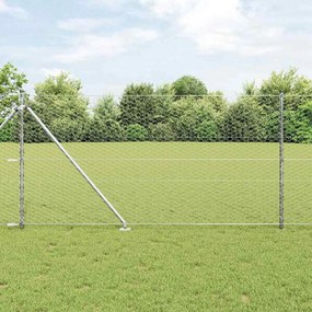 Hexagonální plot s podpěrou 10 x 1,4 m Pozinkovaná ocel 3353350