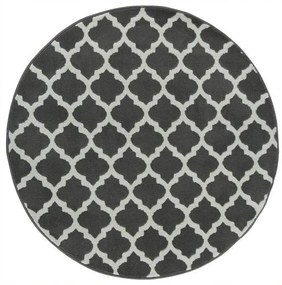 Kulatý koberec LUNA 503402/89922 tmavě šedý Rozměr: průměr 100 cm