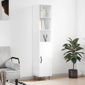 vidaXL Skříň highboard bílá s vysokým leskem 34,5x34x180 cm kompozit