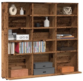 Skříňka Na Cd Černá 102 X 23 X 89,5 Cm Kompozitní Dřevo - Betonová šedá / 100 x 23 x 89.5 cm