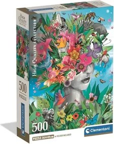 CLEMENTONI Puzzle Hlava v džungli / 500 dílků / od 14 let
