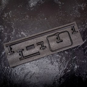 Rea GRID, sada koupelnových doplňků (4 kusy), černá matná, REA-05008