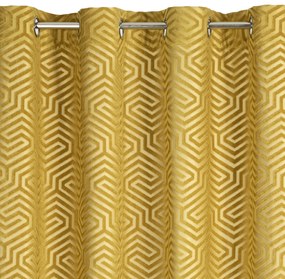 ZÁVĚS NA KROUŽCÍCH PIERRE CARDIN INGA 140X250 CM ZLATÁ