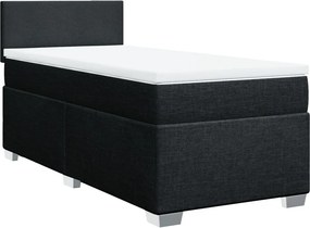 Box spring postel s matrací černá 90x200 cm textil 3288066
