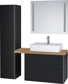 Mereo Mereo, Siena, koupelnová skříňka s umyvadlem z litého mramoru 101 cm, bílá, antracit, černá, CN442M2
