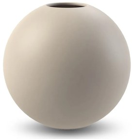 COOEE Design Kulatá váza Ball Sand 10 cm, béžová barva, keramika