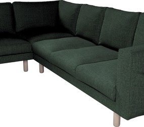 Potah na pohovku IKEA Norsborg rohová 5-místná barva zelená látka pletený vzor