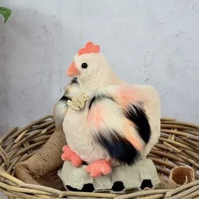 Doudou Histoire d´Ours Plyšová slepička béžová 20 cm / od 0 let