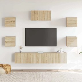 7dílný set TV skříněk dub sonoma kompozitní dřevo 3114504