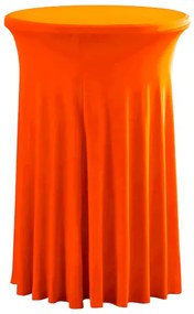 Elastický ubrus SKIRTING na koktejlový bistro stůl 80 cm VÍCE BAREV Barva ubrusu: ORANŽOVÁ / ORANGE