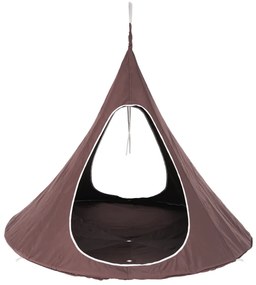 Tempo Kondela, s.r.o. Závěsné houpací křeslo, šedohnědá TAUPE, KLORIN NEW TYP 2 BIG SIZE CACOON HAMMOCK