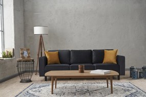 Hanah Home Sametová pohovka KALE antracit 222 cm 825BLC2727