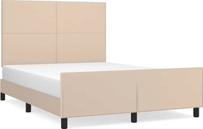Rám postele s čelem cappuccino 140x200 cm umělá kůže 3125456