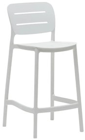 OnaDnes -20% Bílá plastová zahradní barová židle Kave Home Morella 65 cm