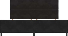 Postel s boxspringem s čelo Černá 200 x 200 cm samet 3345031