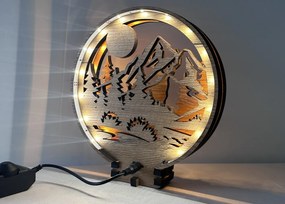 Li-Go "Jelen a laň" lampa 20x22cm provedení povrchu: dub světlý