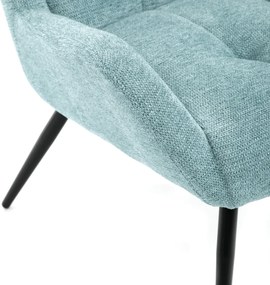 Relaxační křeslo ušák LIKAM - modrá látka