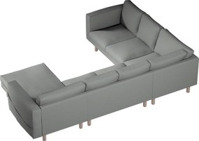 Potah na pohovku IKEA Norsborg rohová, 5-místná se šezlongem barva modrá látka pletený vzor