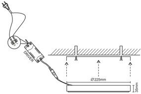LED Stropní svítidlo LED/18W/230V 4000K pr. 22,5 cm