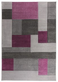 Flair Rugs koberce Kusový koberec Hand Carved Cosmos Purple/Grey - 160x230 cm