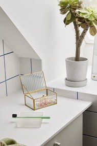 Hübsch Betonový obal na květináč s miskou Grey Menší, šedá barva, beton 14cmx16cm
