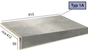 Vinylový schod Vinylové schody Brased Objectline Step 1A - 1067 Cement bílý
