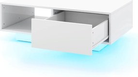 Costway Konferenční stolek s 20 barvami LED světly a dálkovým ovládáním, černý