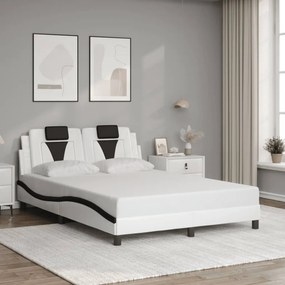 Rám postele Viana s LED bez matrace bílý a černý 120x200 cm 3214014