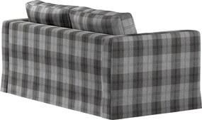 Potah na pohovku IKEA  Karlstad 2-místná , nerozkládací, dlouhý barva šedá látka pletený vzor, vzorované