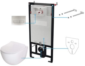 Deante WC set Peonia 6v1, podomítkový systém + toaleta -