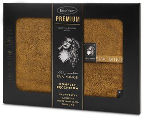 FROTÉ RUČNÍK EVA MINGE VENUS SADA 1KS 30X50CM, 1KS 50X90CM, 1KS 70X140CM MEDOVÁ
