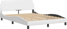 Rám postele bez matrace Hvar bílý 140x200 cm umělá kůže 3208003